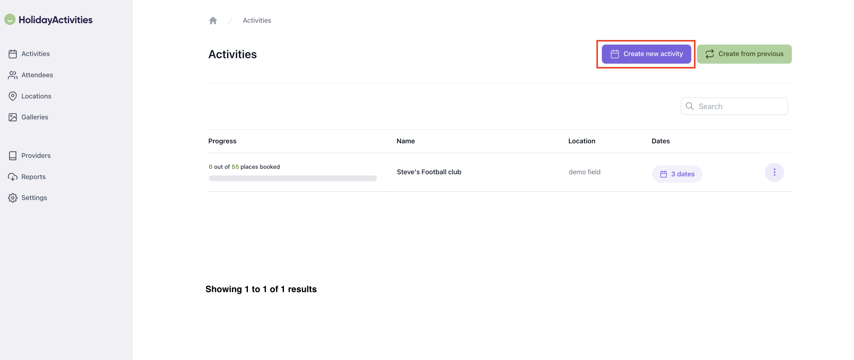 How to create an activity – Holiday Activities