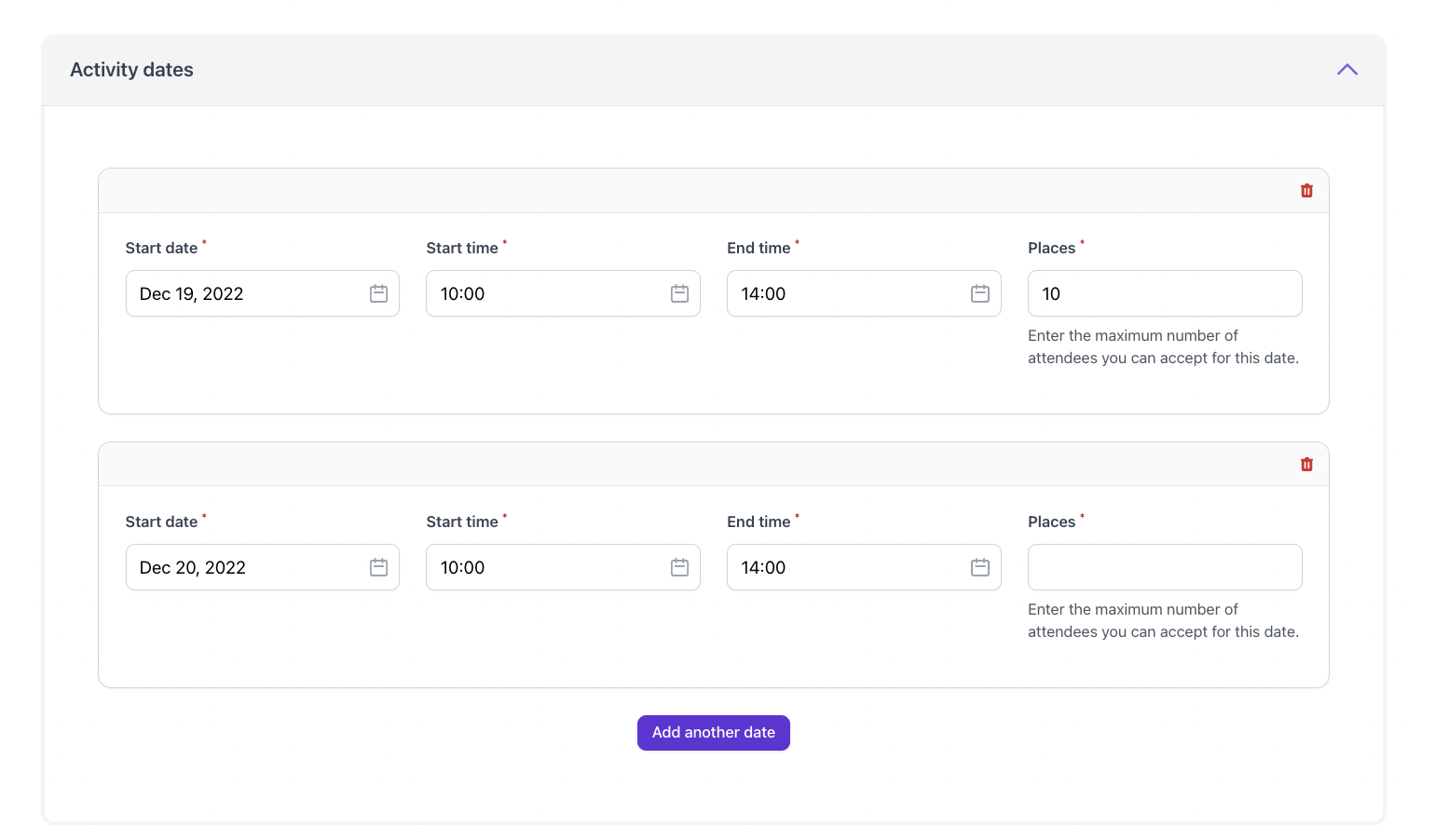 How to create an activity – Holiday Activities
