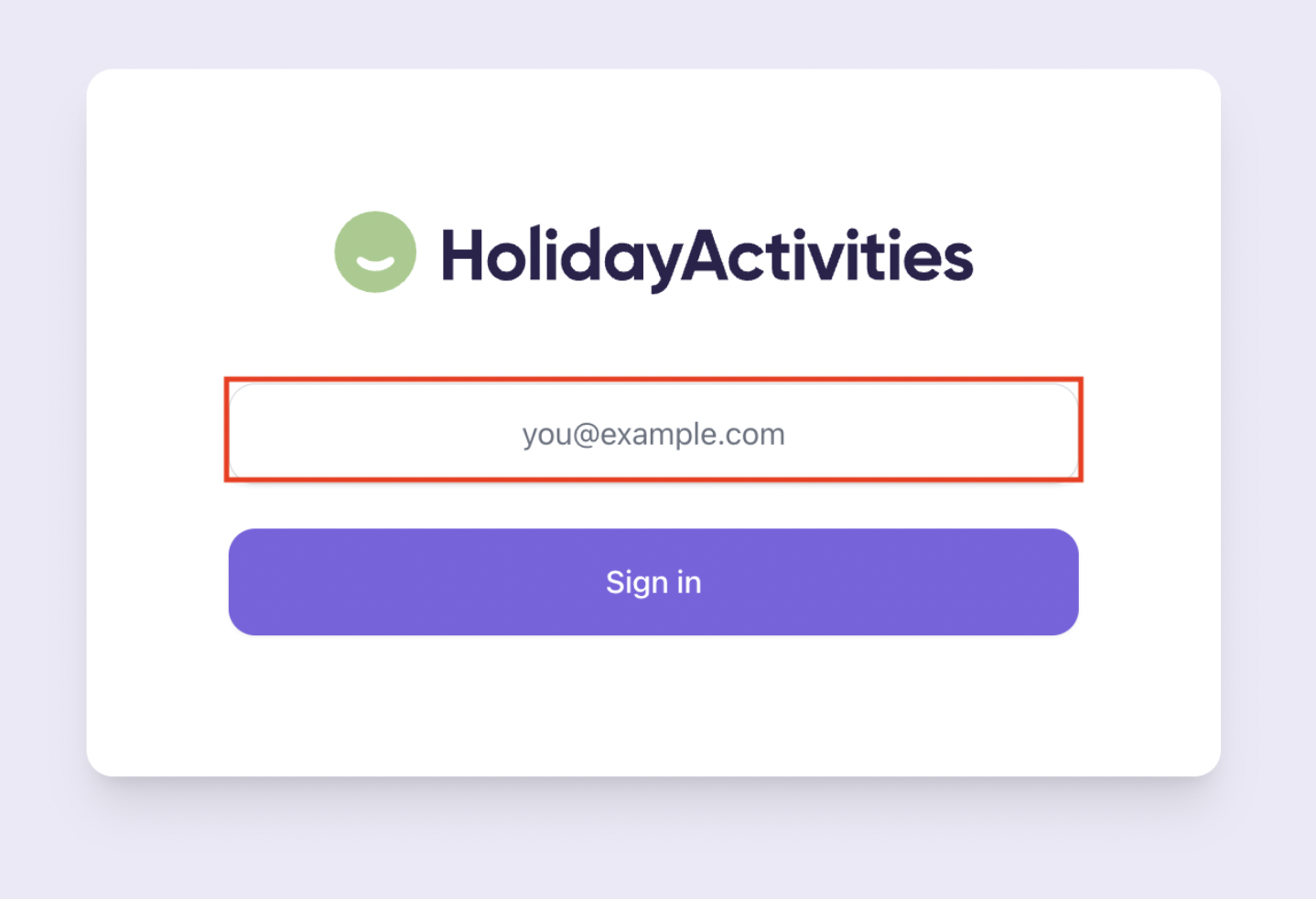 How to log in to your account – Holiday Activities
